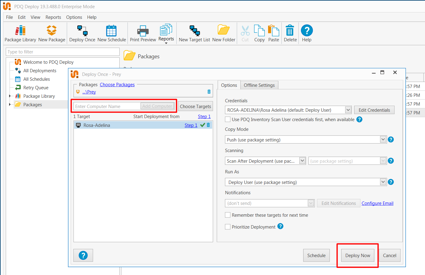 Instalando Prey con PDQ Deploy – Centro de Ayuda de Prey